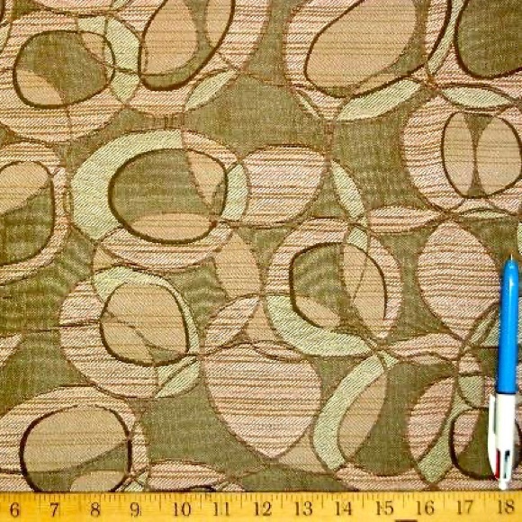 Erie Island | Accents | Vintage Style Circles Color Sage Pink Fabric ...